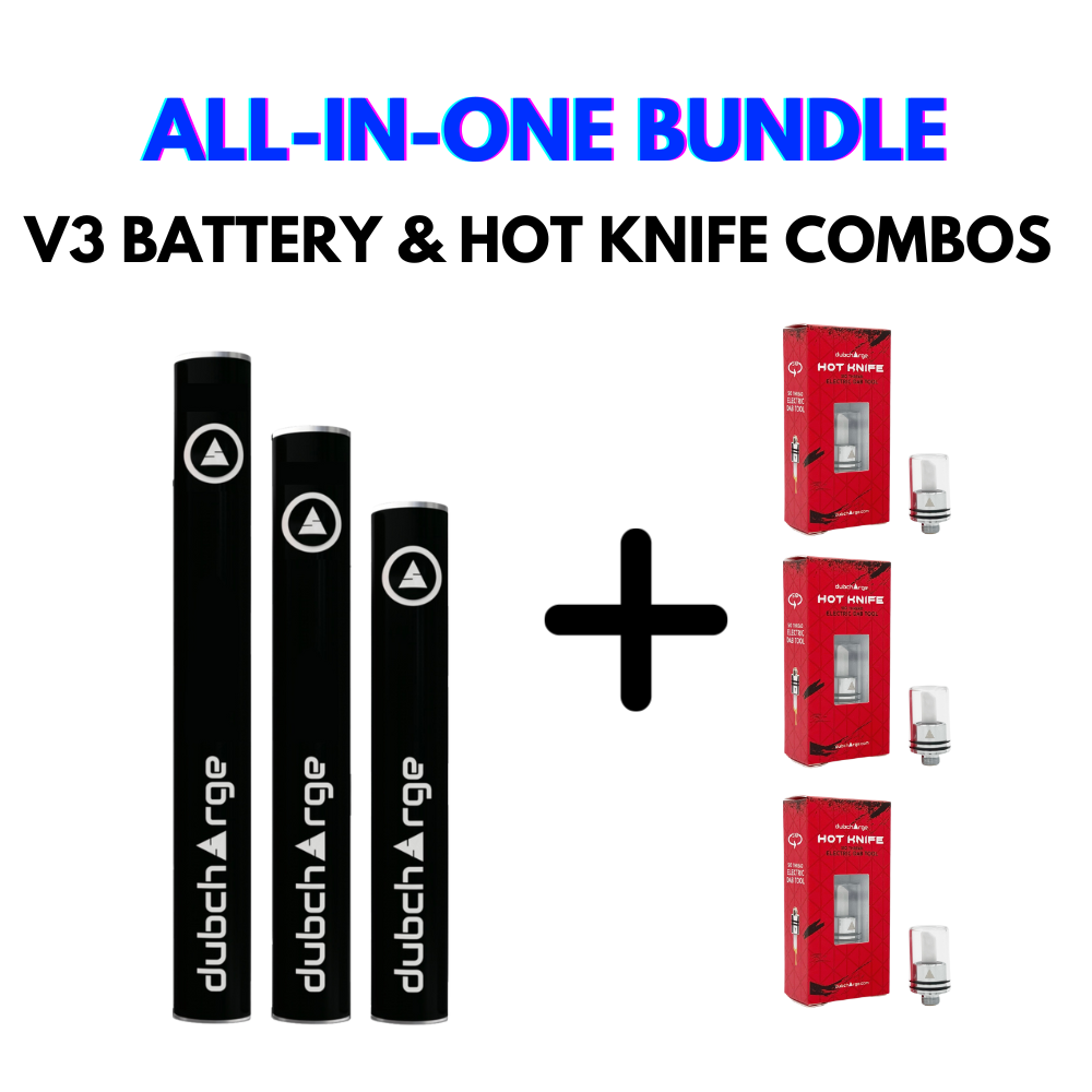 All-In-One Bundle: 3 V3 Batteries (650, 900, 1100 mAh) & 3 Hot Knives ...